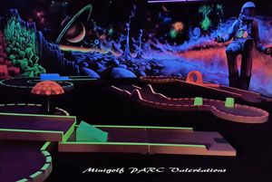 MINI GOLF BLACKLIGHT FLUO INTERIEUR, INDOOR :! 2 modèles proposés